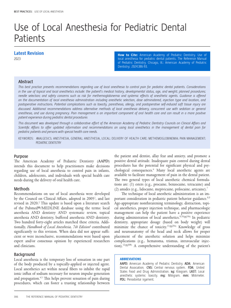 Pedo | PDF | Anesthesia | Injection (Medicine)