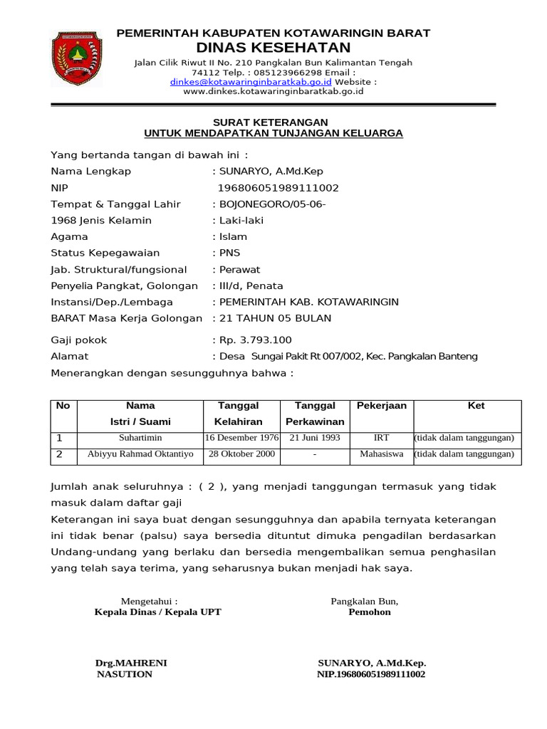 Surat 1311 Pemutakhiran Data Gaji Pegawai | PDF