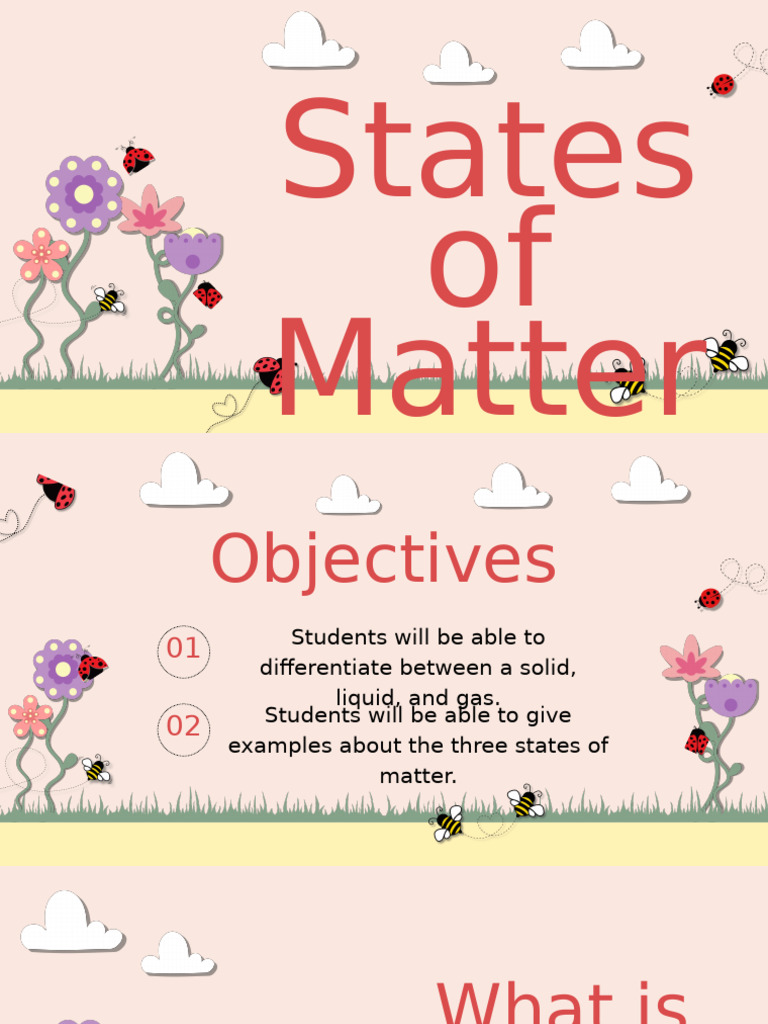 States of Matter Presentation in Colorful Cute Style | PDF