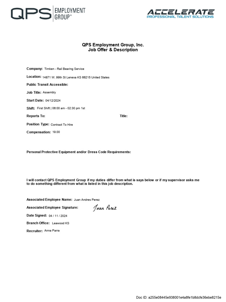 Qpsemploymentgroup - 12495314 - QPS Job Offer & Description - Juan ...