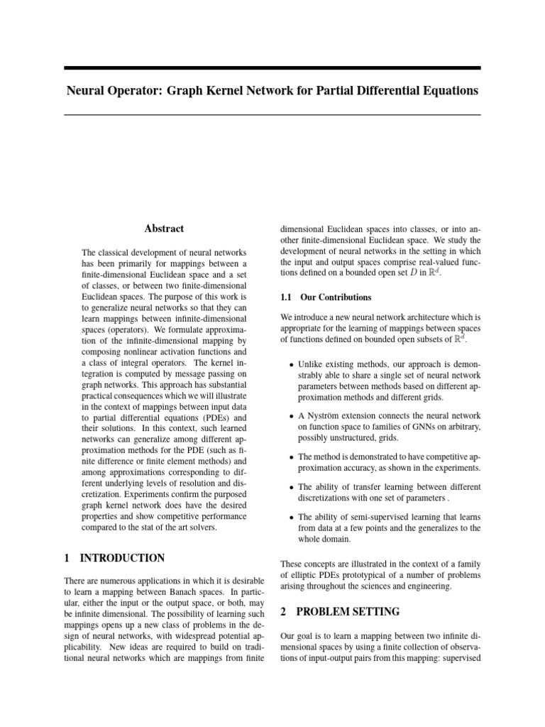 36 Neural Operator Graph Kernel N | PDF | Partial Differential Equation ...