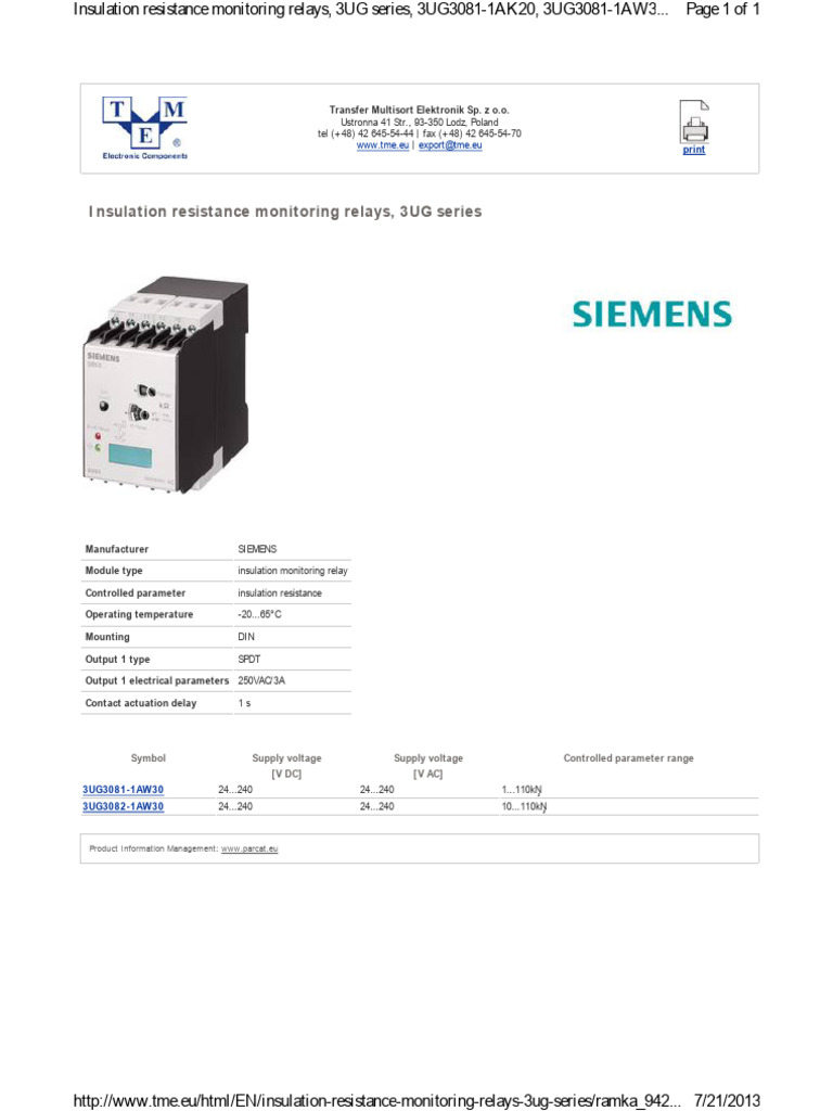 Insulation Resistance Monitoring Rela | PDF