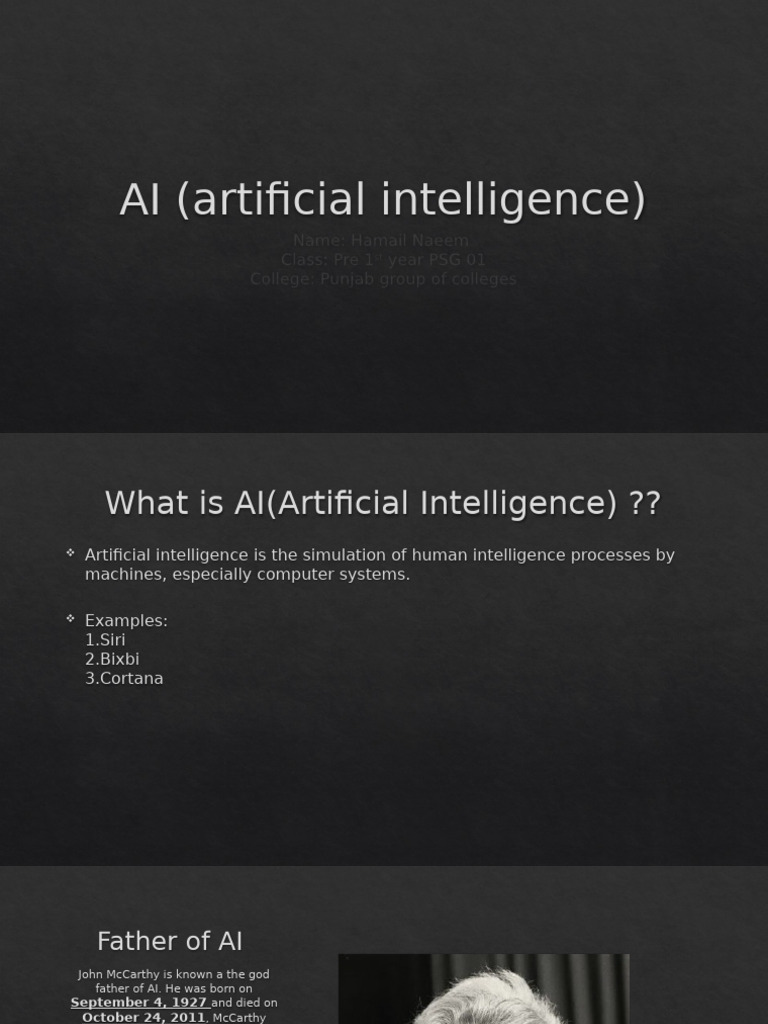 AI (Artificial Intelligence) | PDF