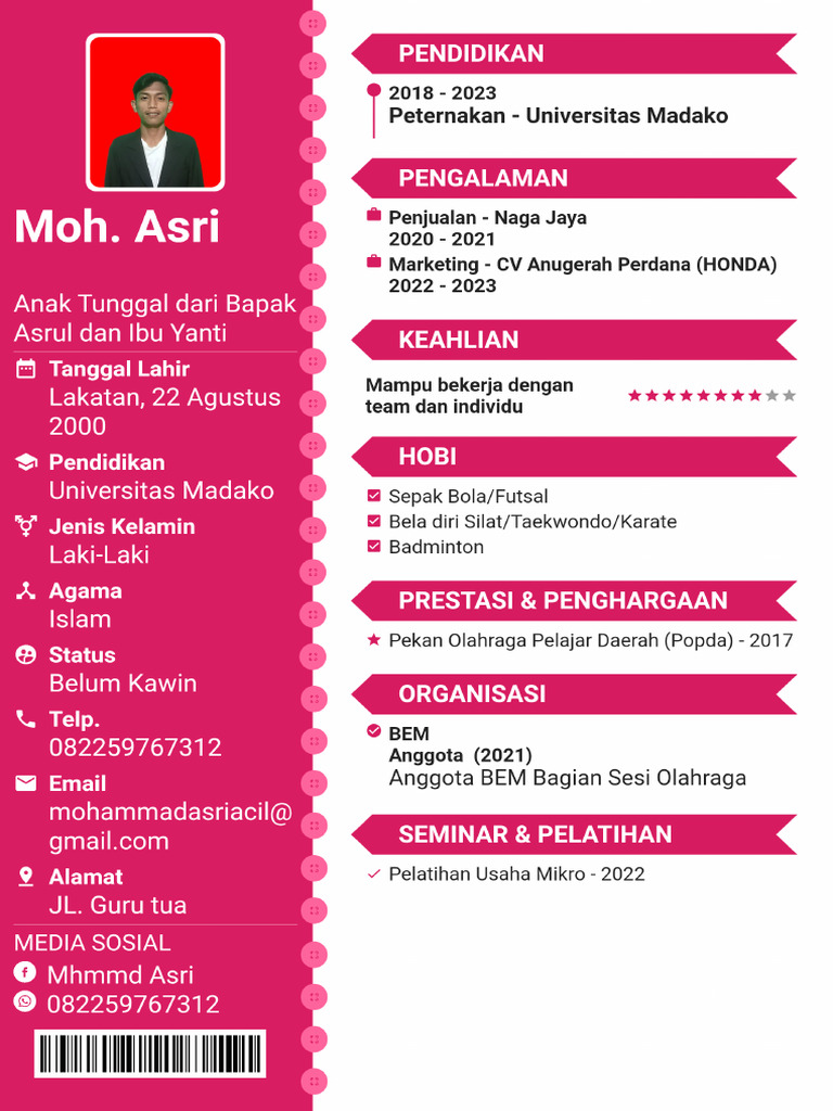 CV. Moh Asri | PDF