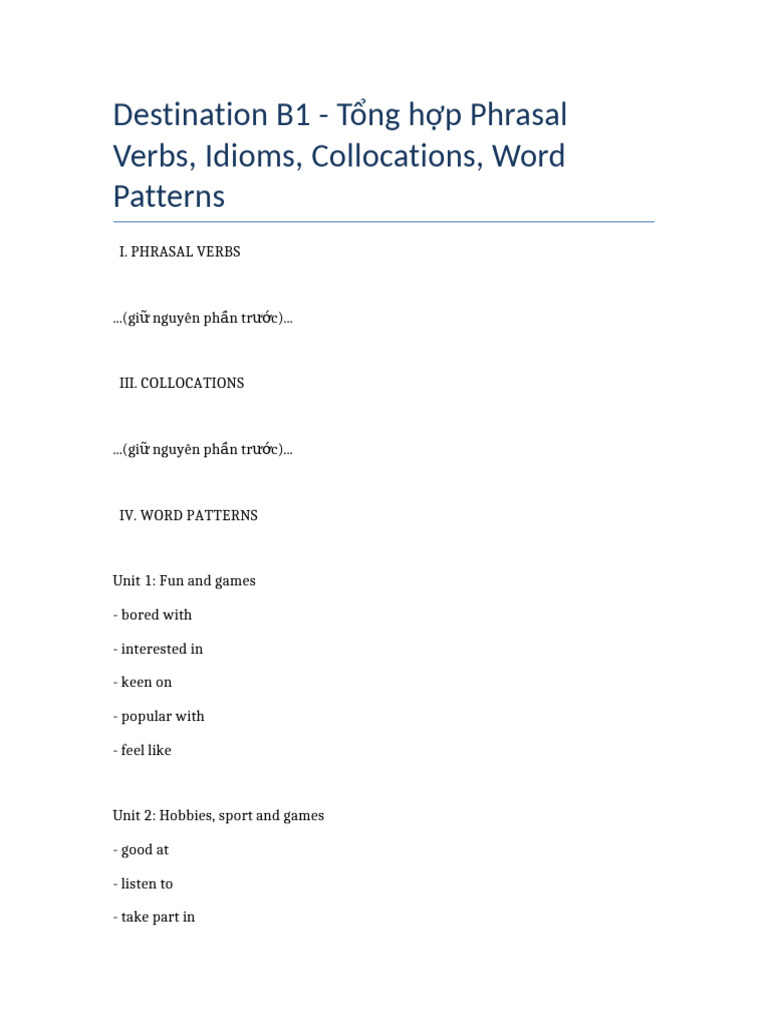 Destination B1 Tong Hop | PDF