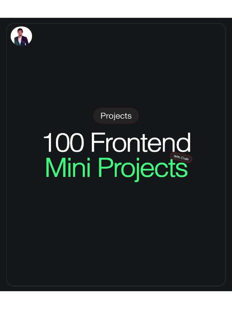 100 Frontend Mini Projects | PDF