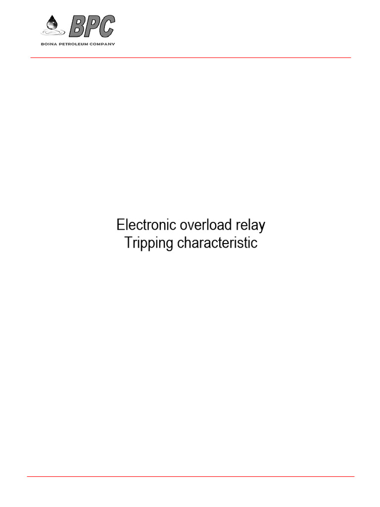 Overload tripping curve | PDF