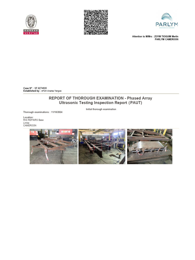 NDT - PAUT - 006 - PARLYM - Request #001 OF 17-09-2024 | PDF ...