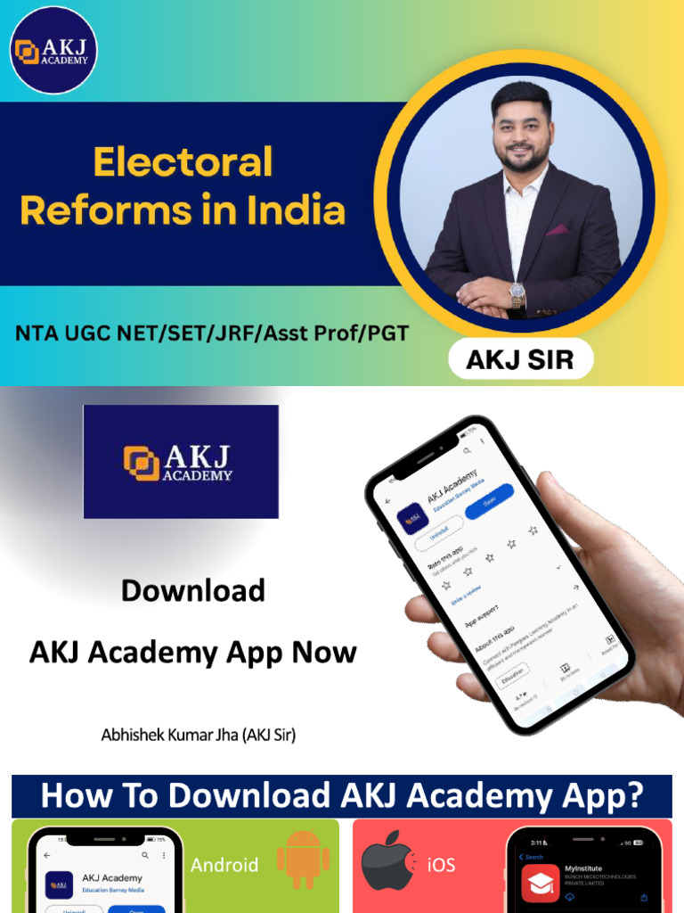 5 (English) Electoral Reforms in India AKJ Academy by Abhishek Kumar ...