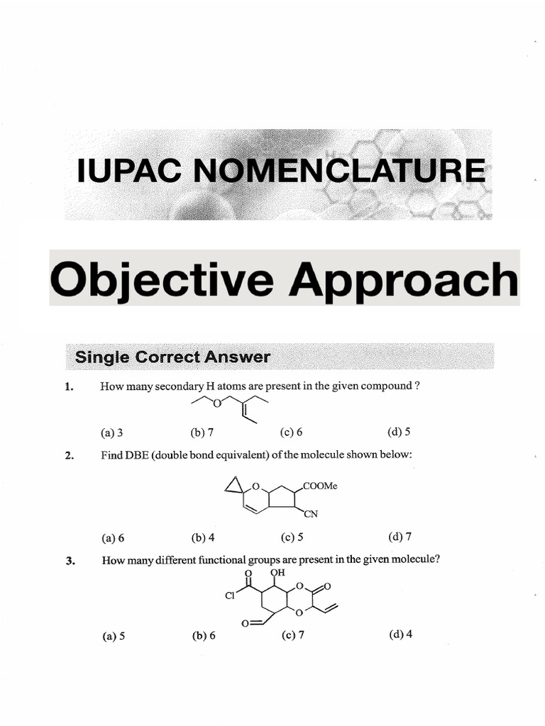 IUPAC Nomenclature | PDF