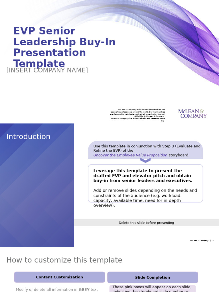 13 EVP Senior Leadership Buy in Presentation Template | PDF | Turnover ...