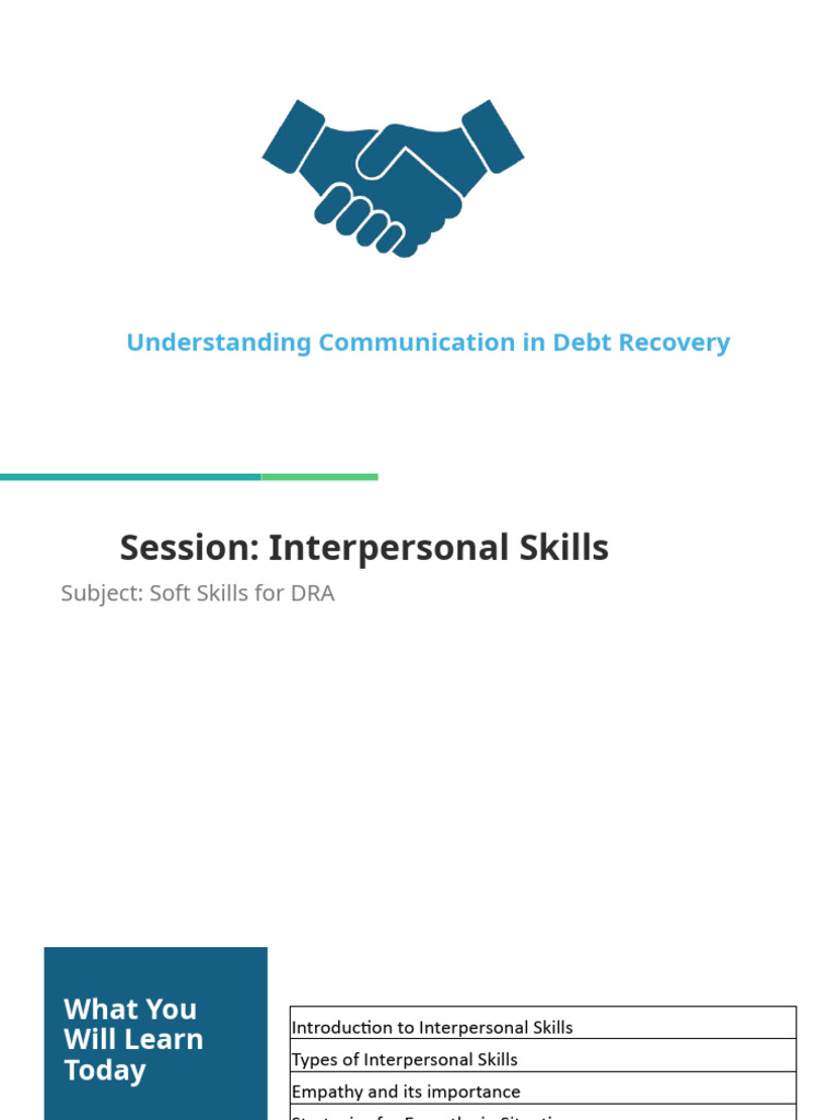 DRA - Interpersonal Skills - Session 7 V1.0 | PDF | Psychological ...