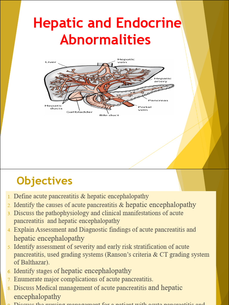 Acute Pancreatitis & Hepatic Coma | PDF | Pancreas | Clinical Medicine