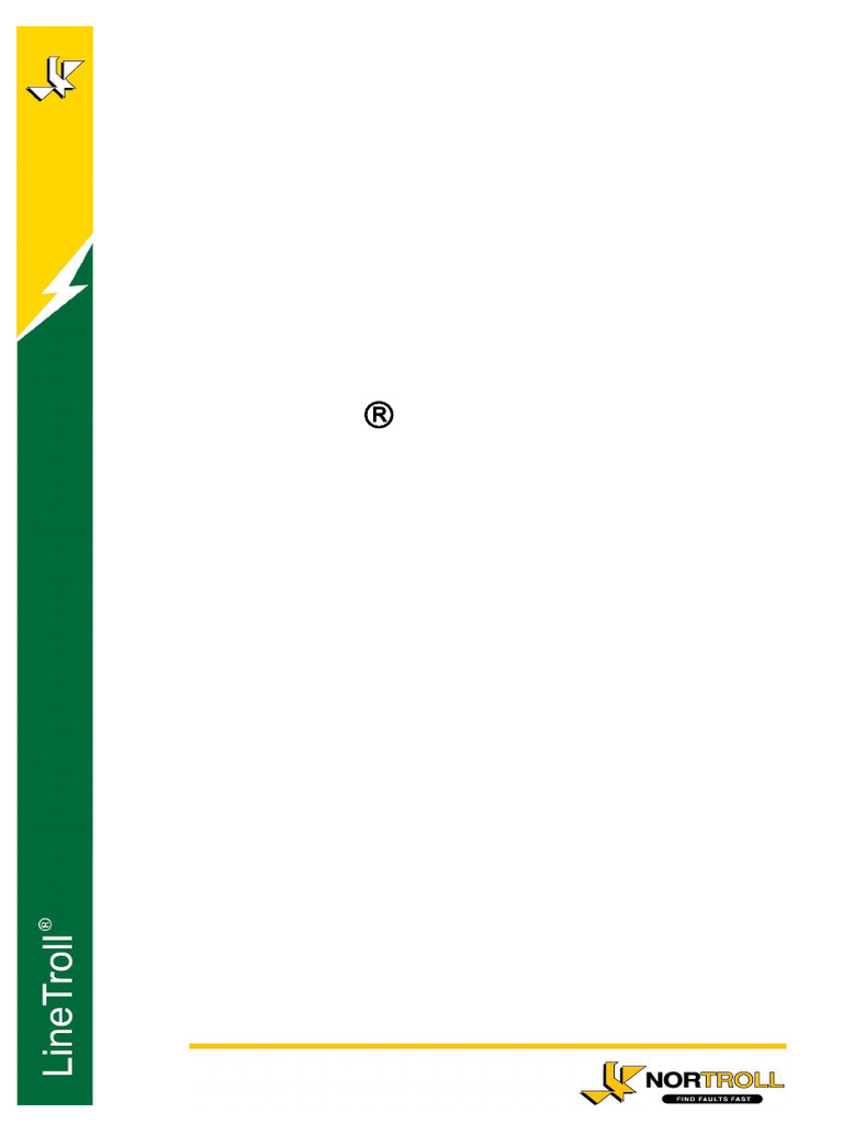 LINETROLL 111K Fault Indicator Manual | PDF | Capacitor | Electricity