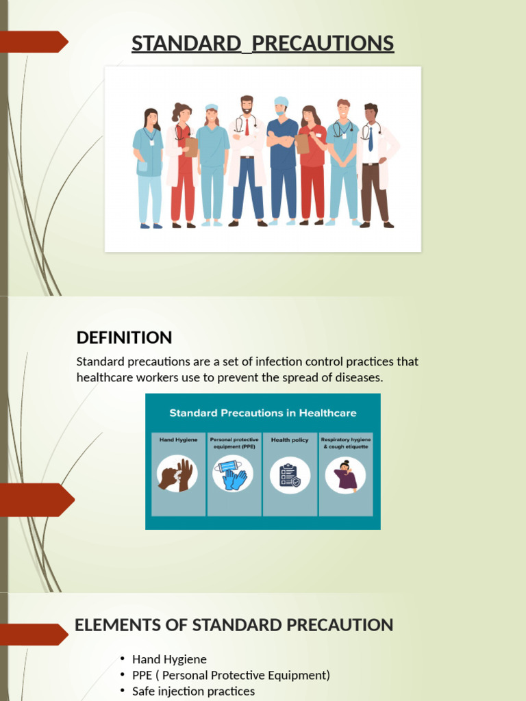 Standard Precautions | PDF | Personal Protective Equipment | Hygiene