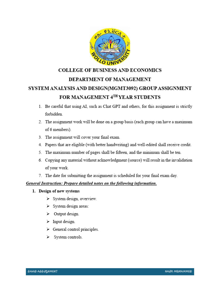 SAAD Assignment | PDF