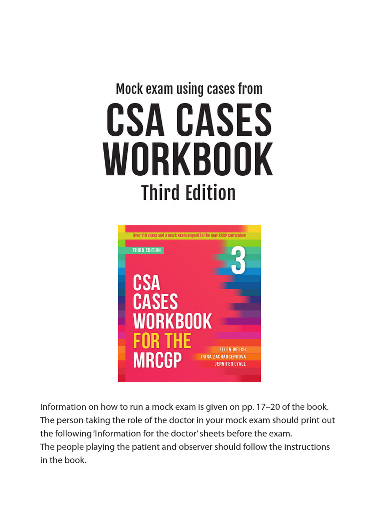 MockExams WEB 9781911510406 CSA Cases Workbook 3ed | PDF | Miscarriage ...