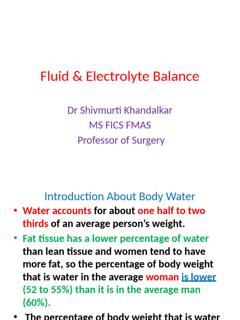 Fluid & Electrolyte Balance | PDF | Electrolyte | Angiotensin