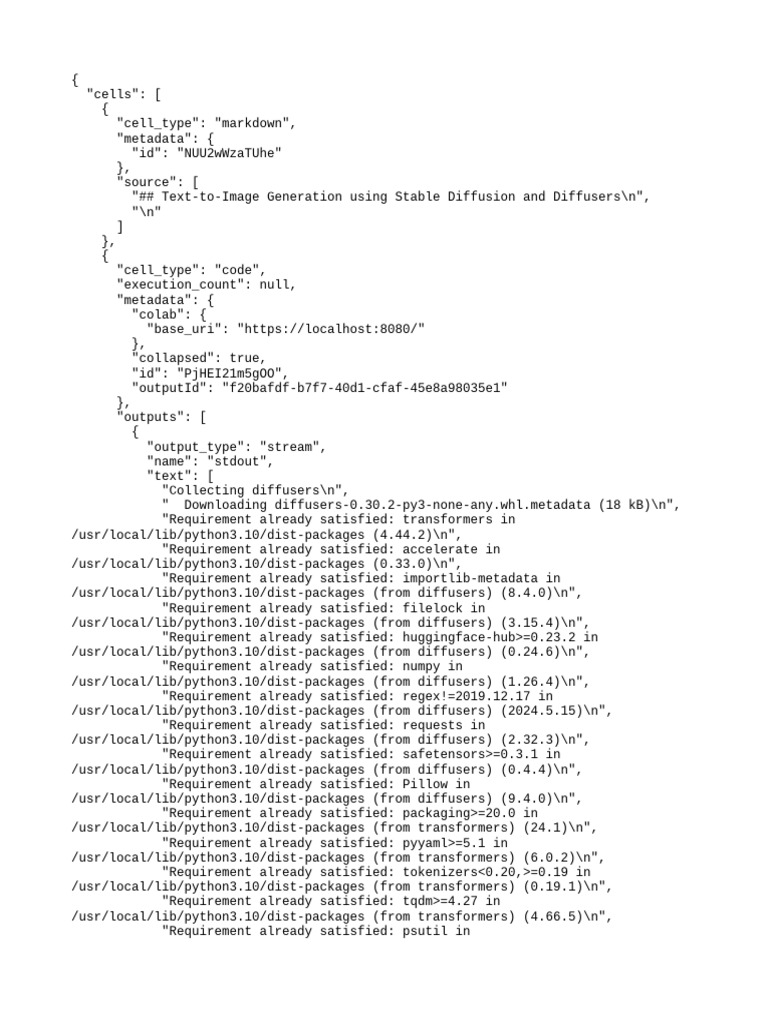 7.Copy of Text to Image Generation With LLM With Hugging Face.ipynb | PDF | Text File | Data