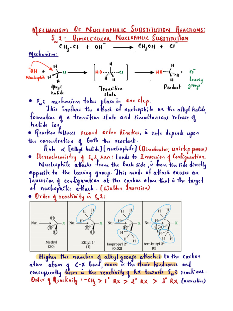 Haloalkanes-7-SN1 and SN2-7 Ans | PDF | Chemical Reactions | Chemistry