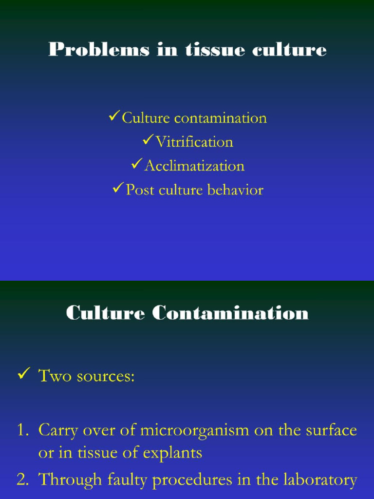 Problem in Tissue Culture | PDF
