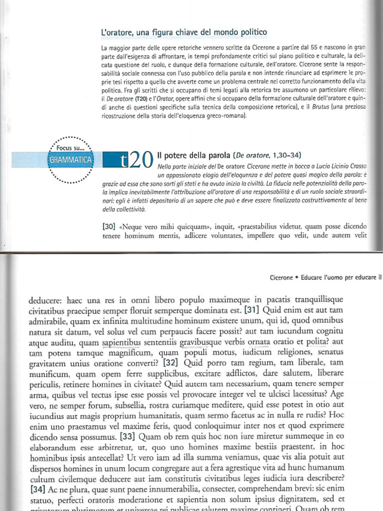 Cicerone, de Oratore I - Elogio Delleloquenza | PDF