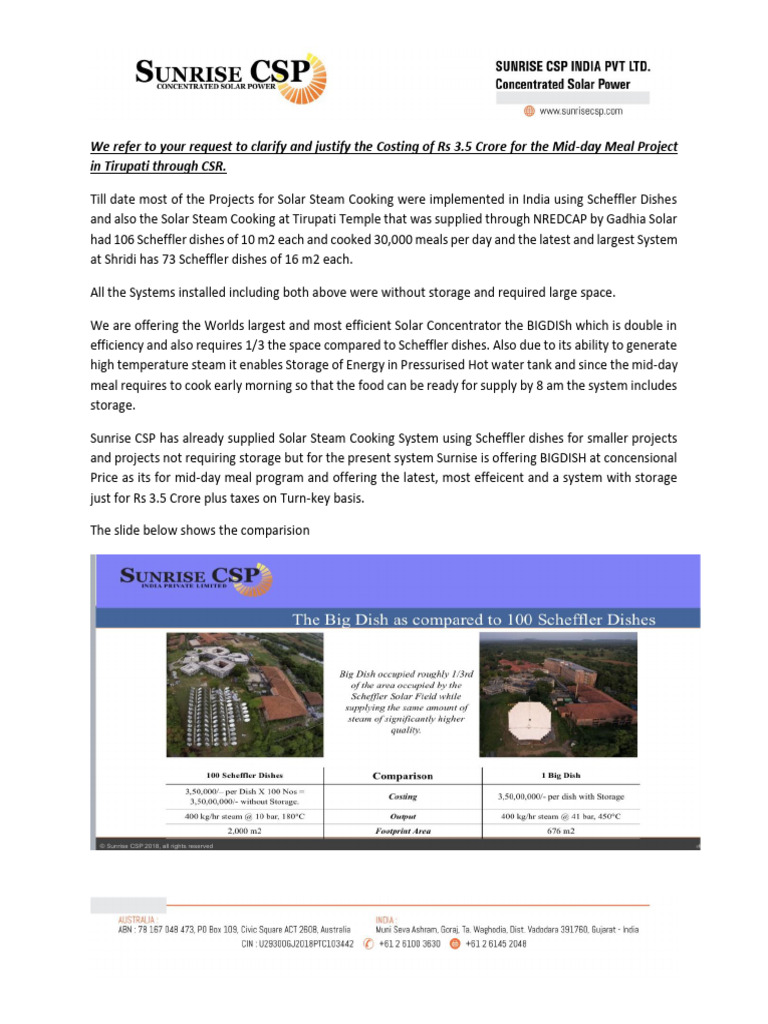 Sunrise Price Justification For CSR Mid Day Meal Project | PDF
