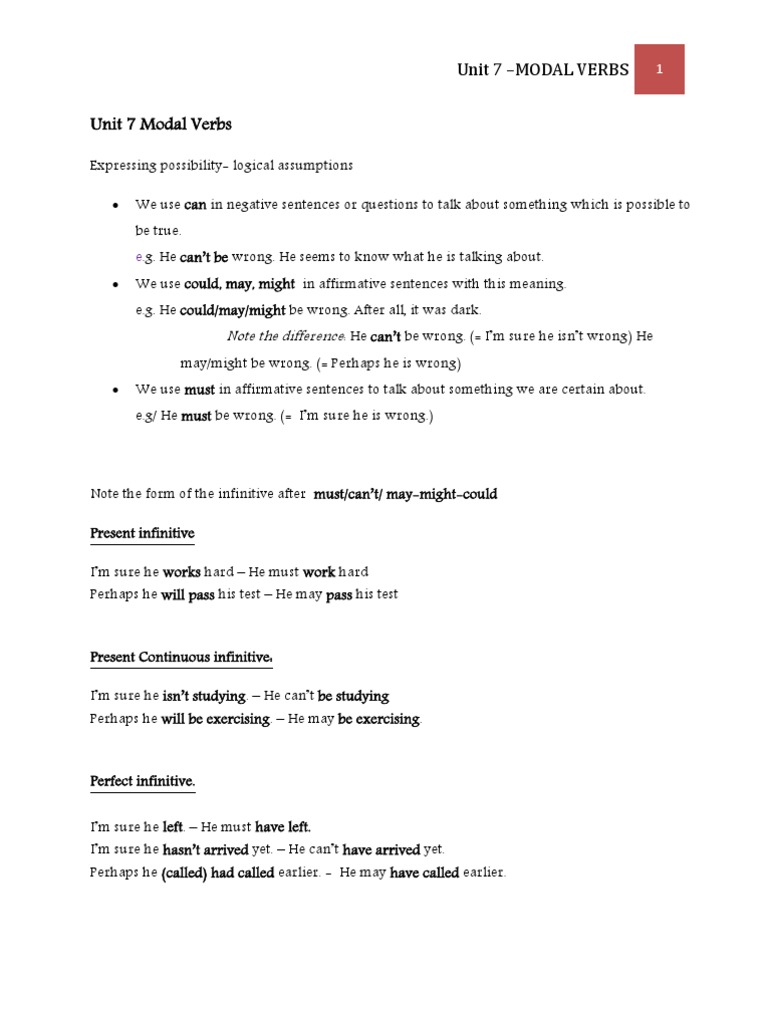 Modal Verbs | PDF | Modal Logic | Morphology