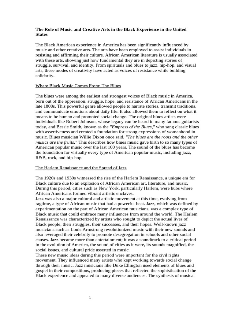 Roots of Black Music: Blues to Hip-Hop | PDF | Jazz | Hip Hop Music