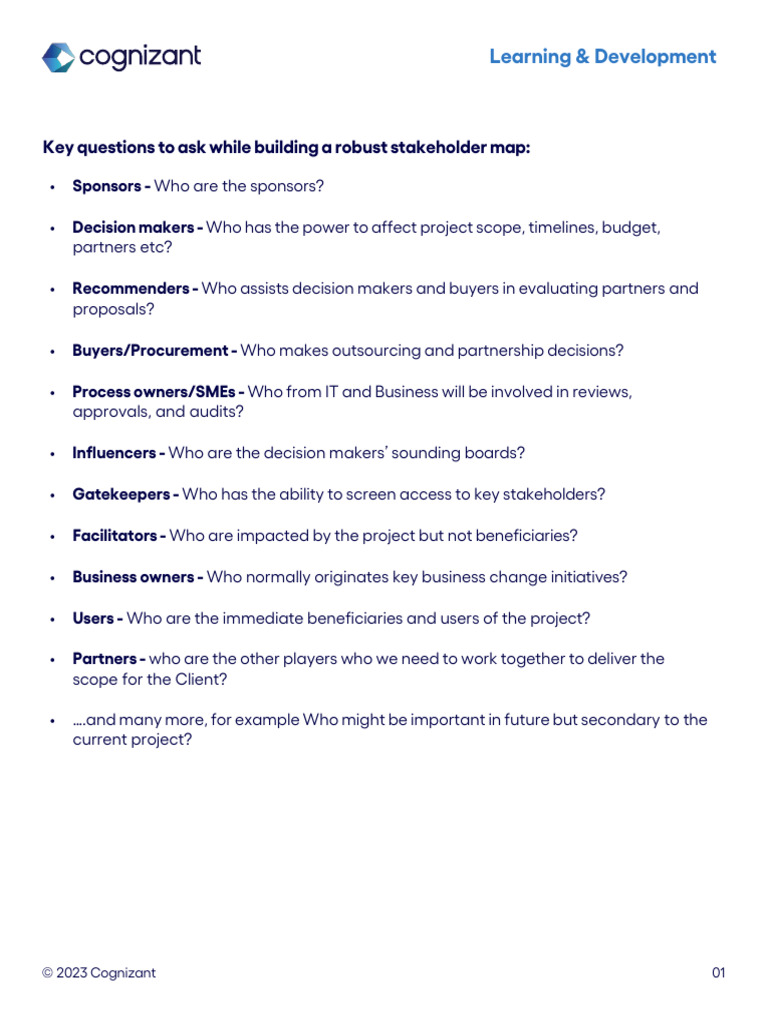 Stakeholder Heat Map Essentials | PDF