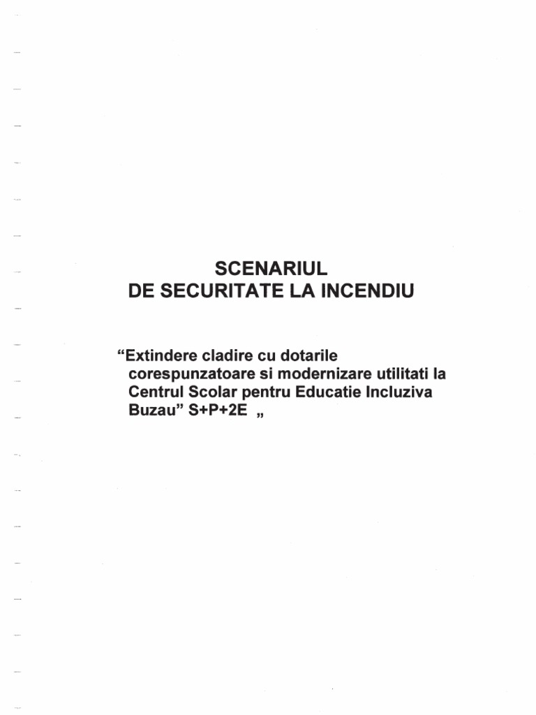 Scenariul de Securitate La Incendiu P+2E | PDF