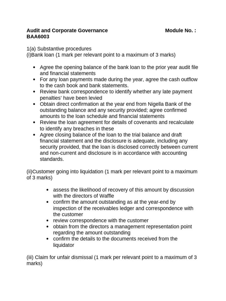 Mock Test Illustration 2025 | PDF | Audit | Audit Committee