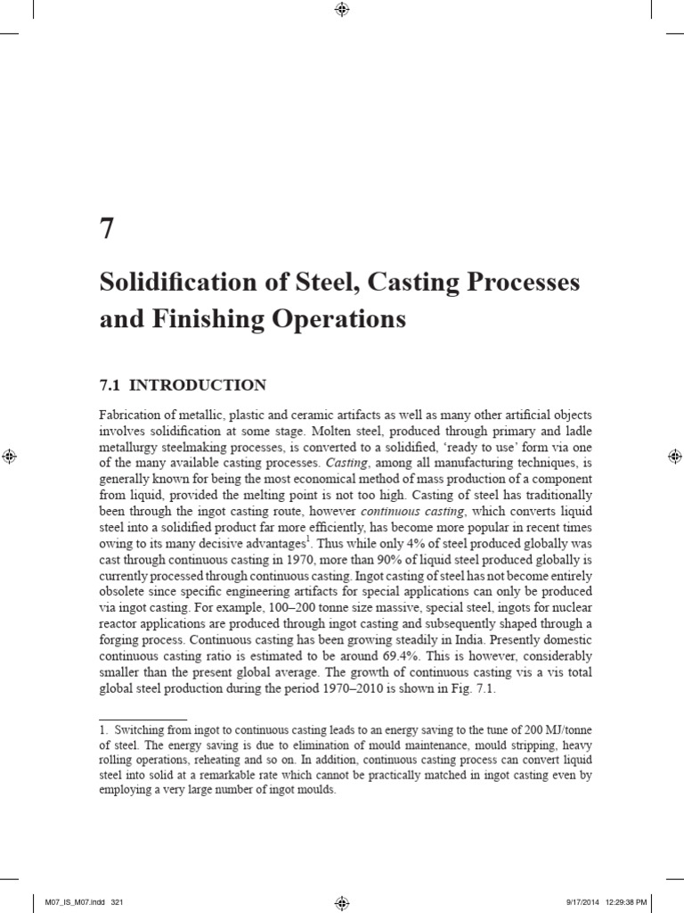 ch_7 (1) | PDF | Ingot | Freezing