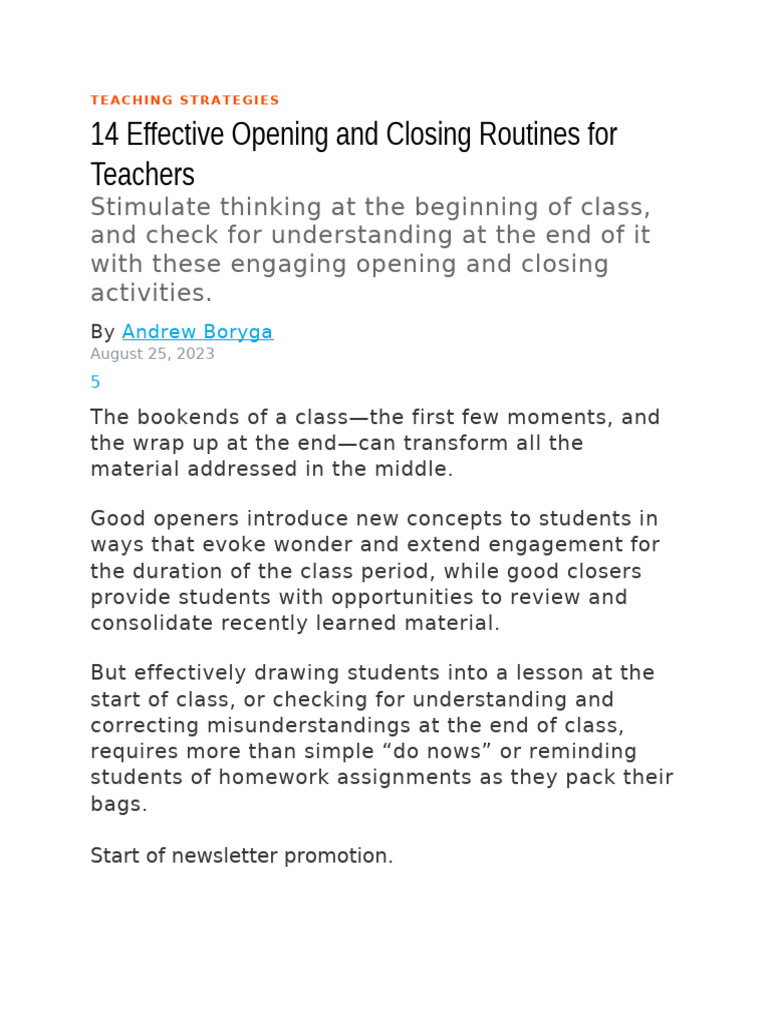 Teaching Strategies | PDF | Concept | Cognition
