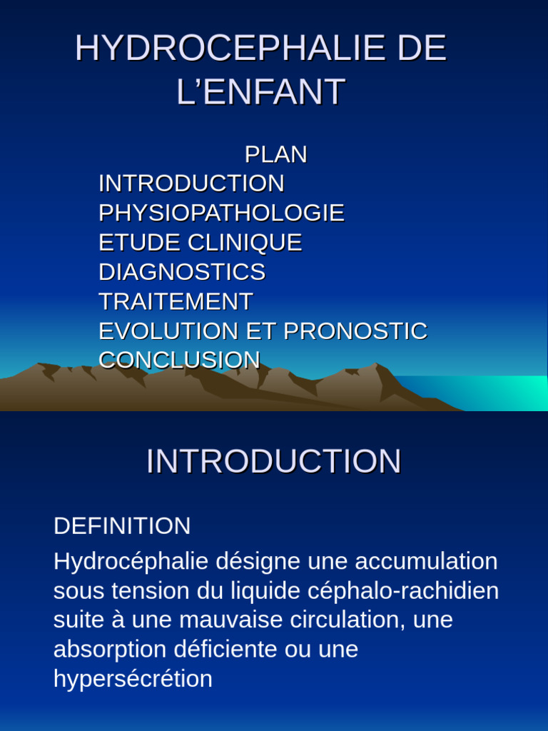 Hydrocéphalie de l'enfant : diagnostic et traitement | PDF | Liquide cérébro-spinal | Méningite