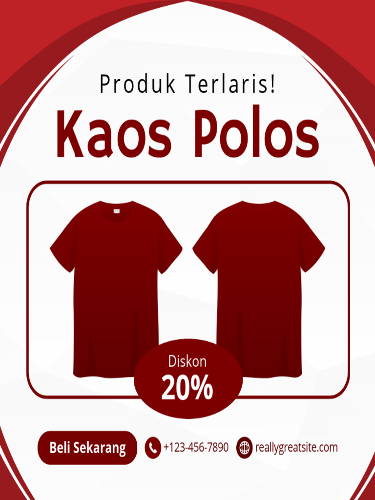 Kaos Polos: Produk Terlaris! | PDF