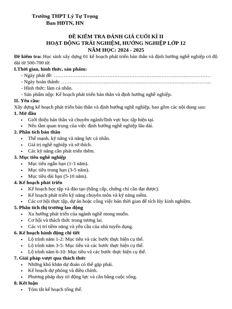 2425-CK2-HĐTN12-ĐỀ KT | PDF