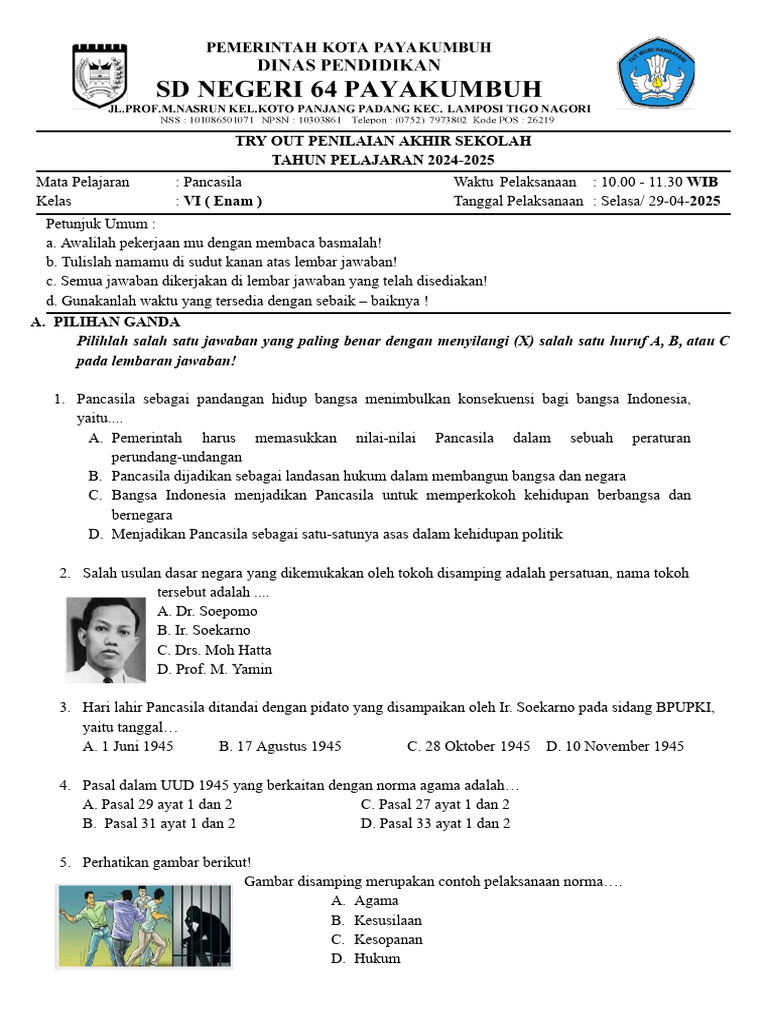 SOAL PANCASILA | PDF