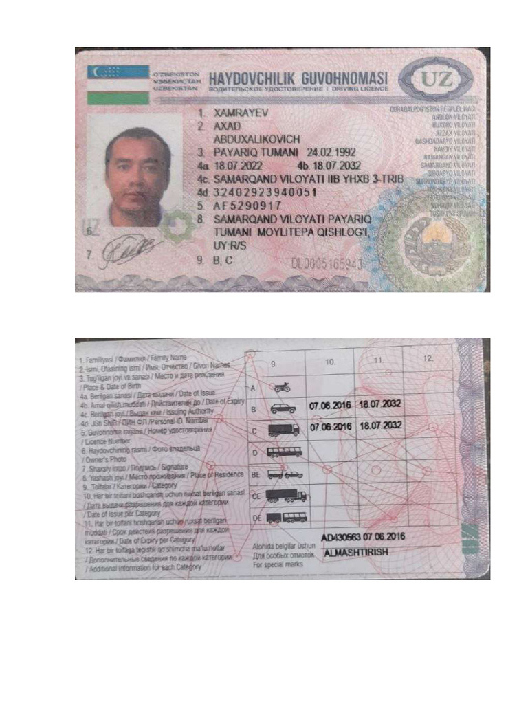 Driving License | PDF