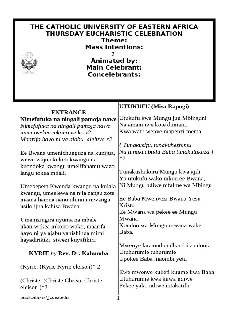 Thursday Mass Pamphlet - 22 May 2025 | PDF | God The Father | Religious ...