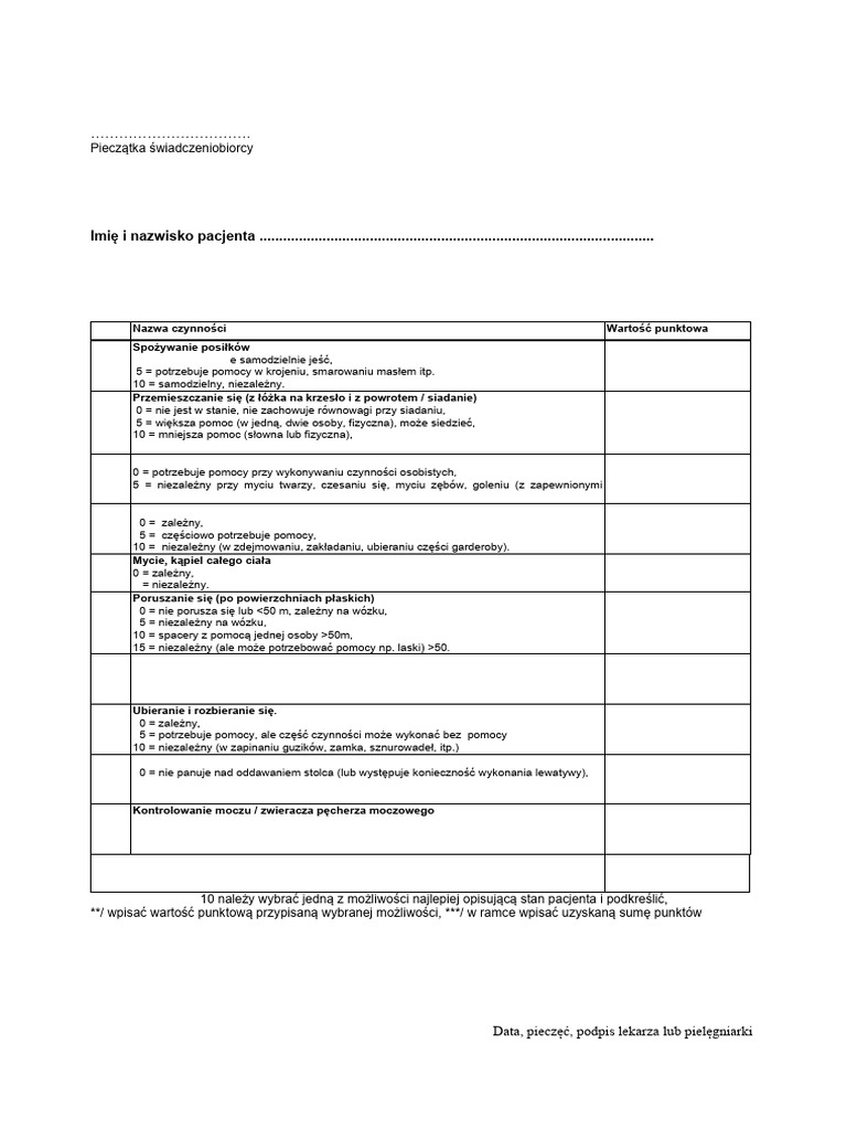 Skala Barthel | PDF