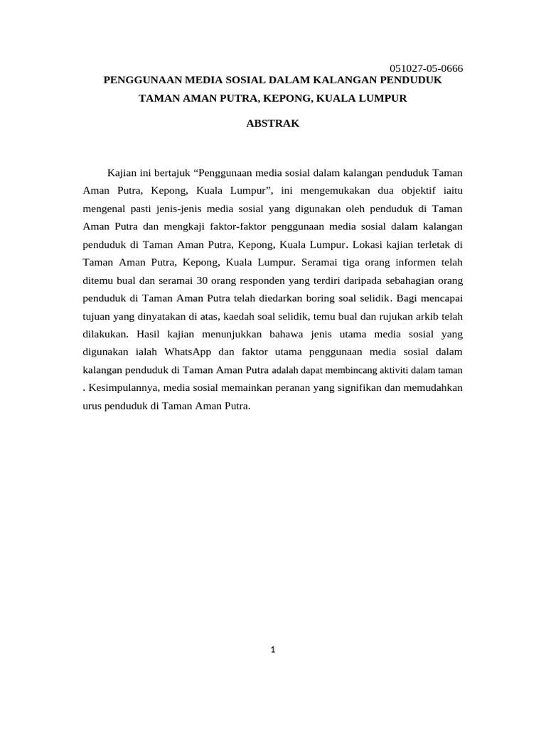 KERJA KURSUS PA SEM 2 | PDF