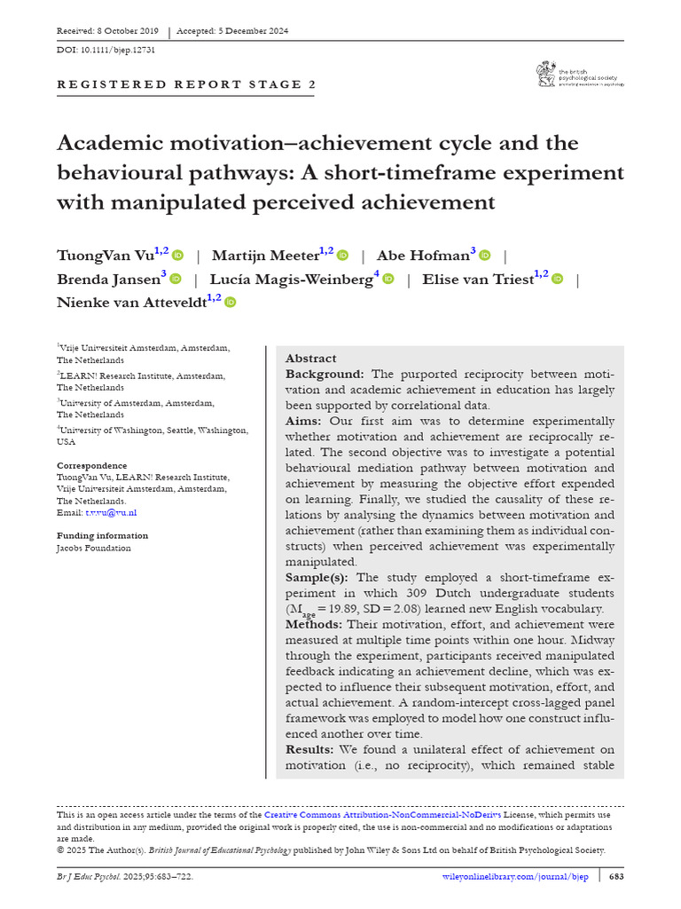 Academic Motivation-Achievement Cycle | PDF | Mindset | Motivation