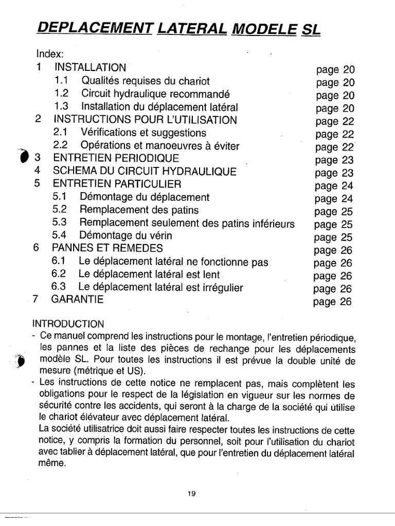 TDL SL4 2500kg - SL5 3500kg - SL6 4900kg | PDF