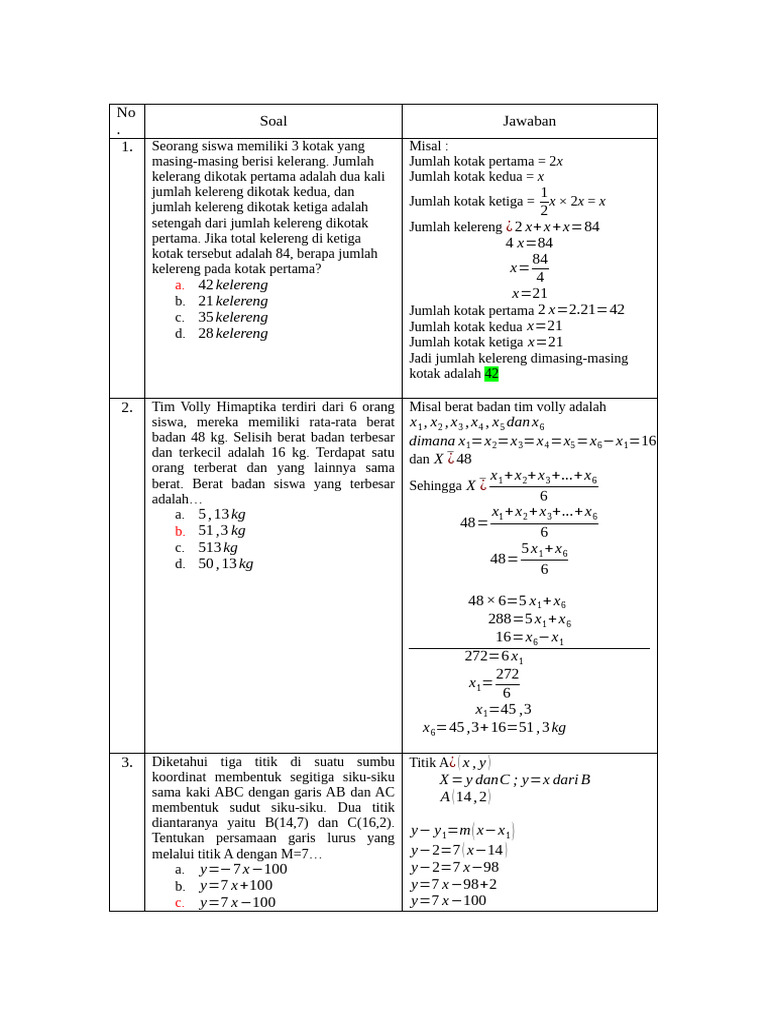 Soal Penyisihan LKM SMP | PDF