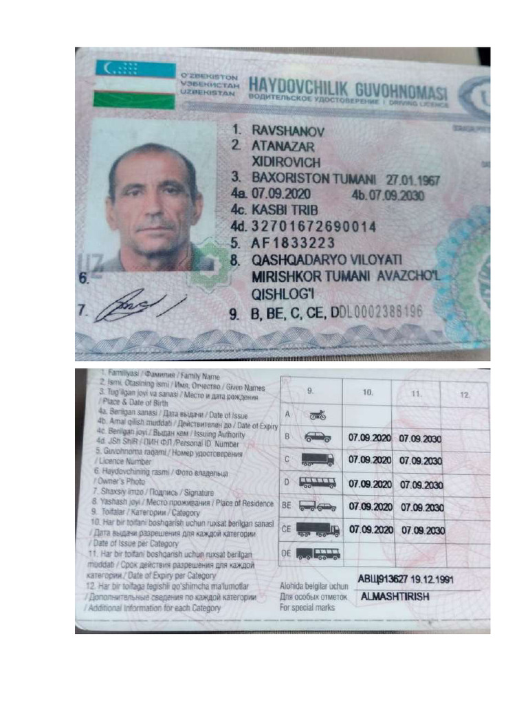 Driving License | PDF