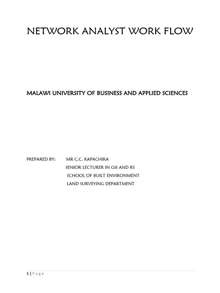 Network Analysis Work Flow | PDF | Comma Separated Values | Arc Gis