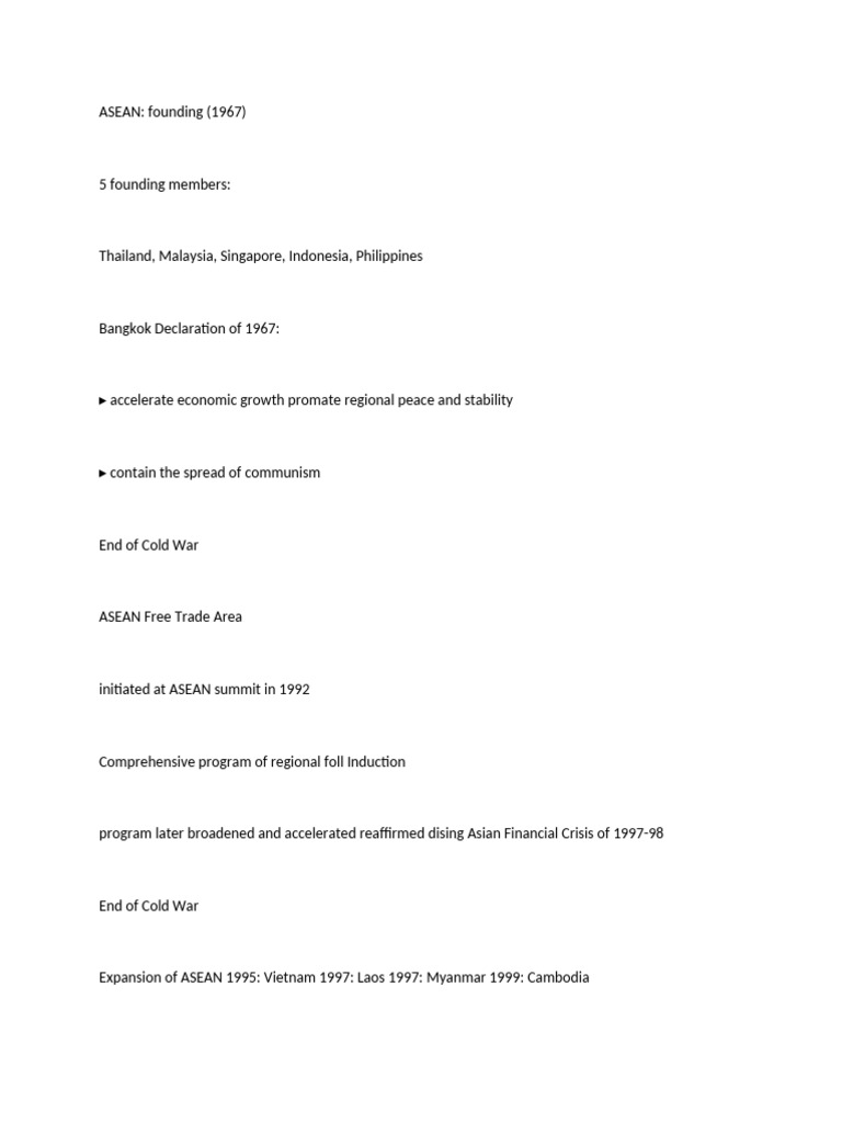 ASEAN - founding-WPS Office | PDF | Asia | International Relations