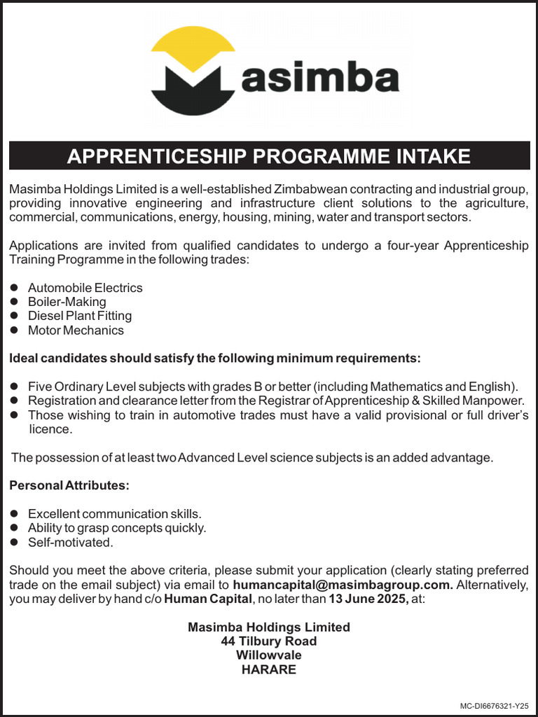 Apprenticeship Programme Intake | PDF