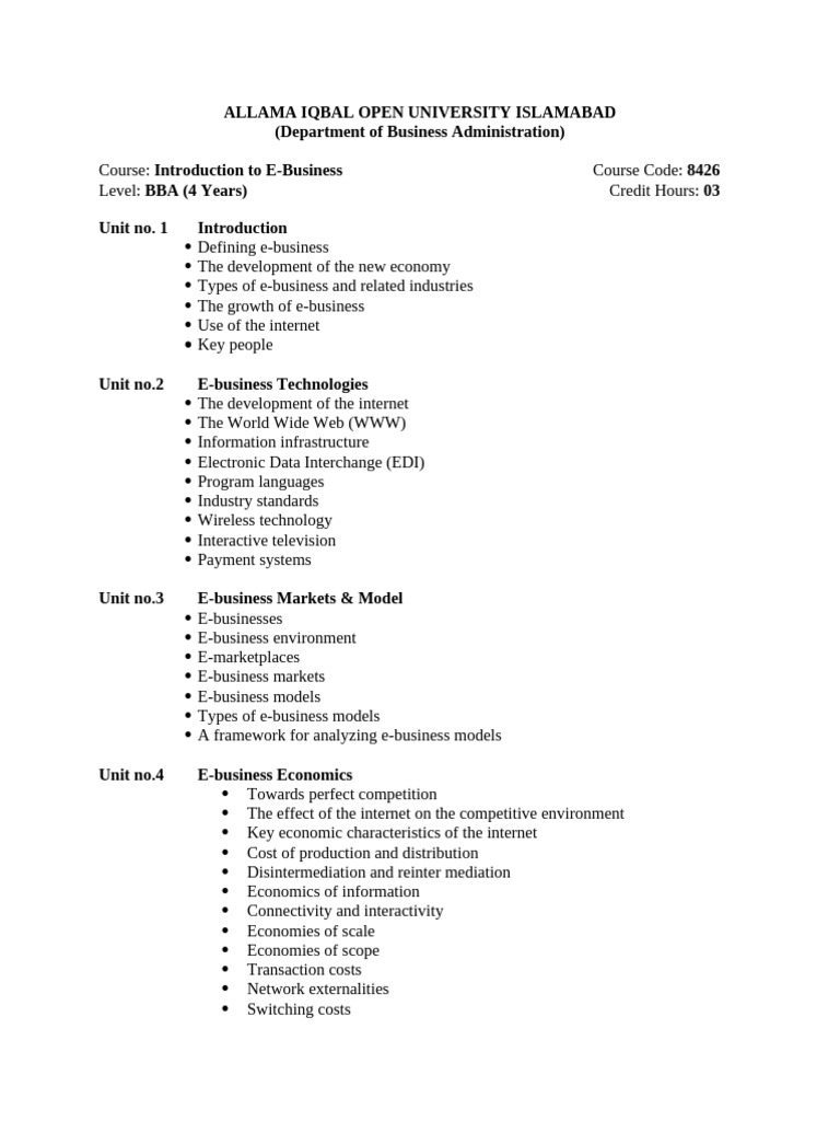 Introduction 2 E-Business | PDF | Electronic Business | Strategic ...